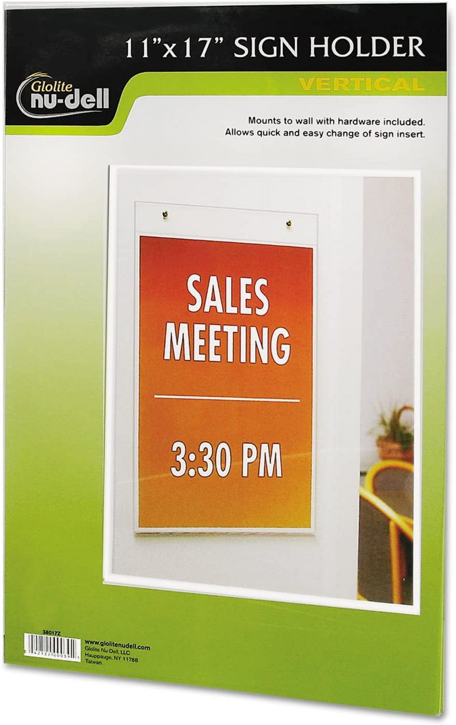 38017Z Clear Plastic Sign Holder, Wall Mount, 11 x 17 - Walmart.com