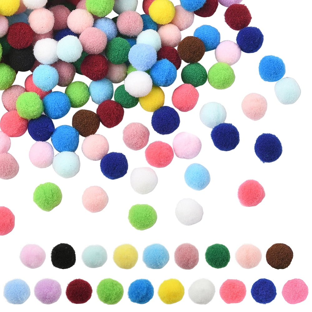 380Pcs 19 Colors Polyester Colorful Pompom Balls 1.5cm Diameter ...