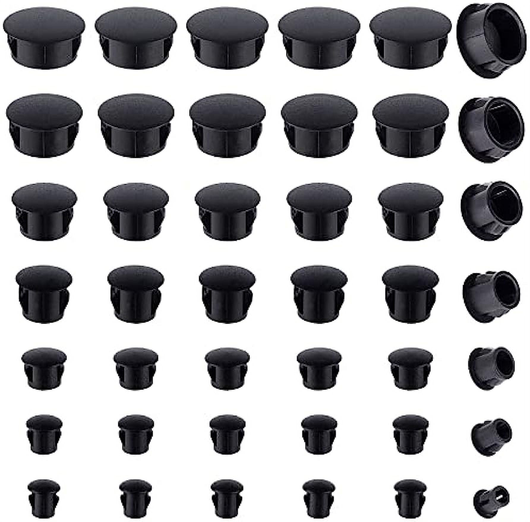 380Pcs Plastic Hole Plugs 7 Sizes Black Cabinet Hole Plugs Door Screw Cover Plugs - Walmart.com