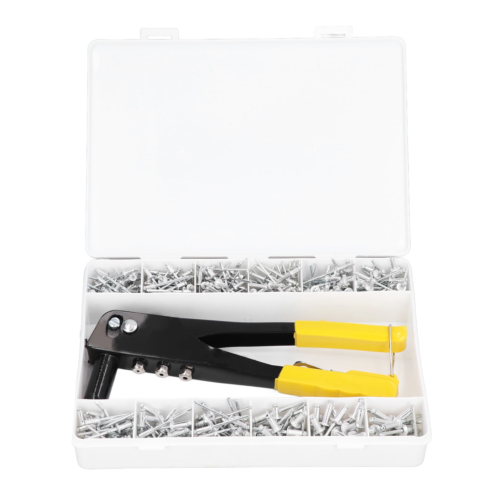 381Pcs Rivet Gun Hand Riveting Tool Manual Riveter Set Kit for Assembly ...
