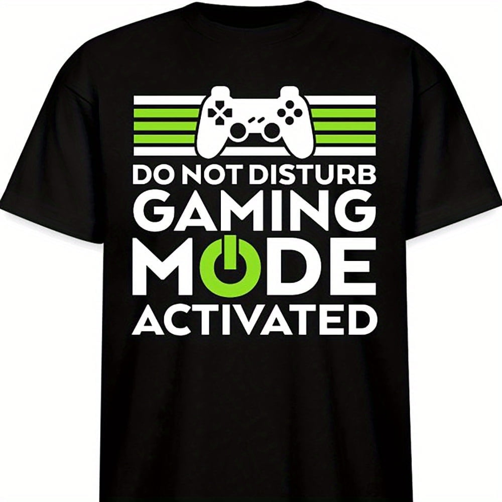 3827 Funny Graphic Tees for Men - Short Sleeve, Gaming Mode Activated ...