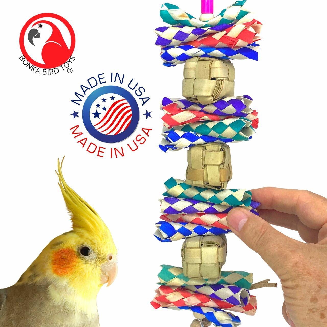 3849 Trio Boxy Cube Medium Bird Toy - Walmart.com
