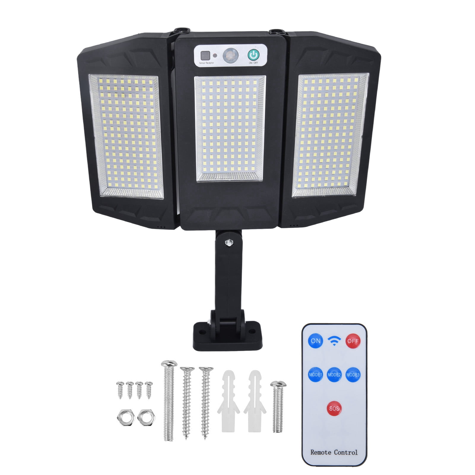 384LED Solar Wall Lamp Motion Sensor Street Lamp IP65 Waterproof ...
