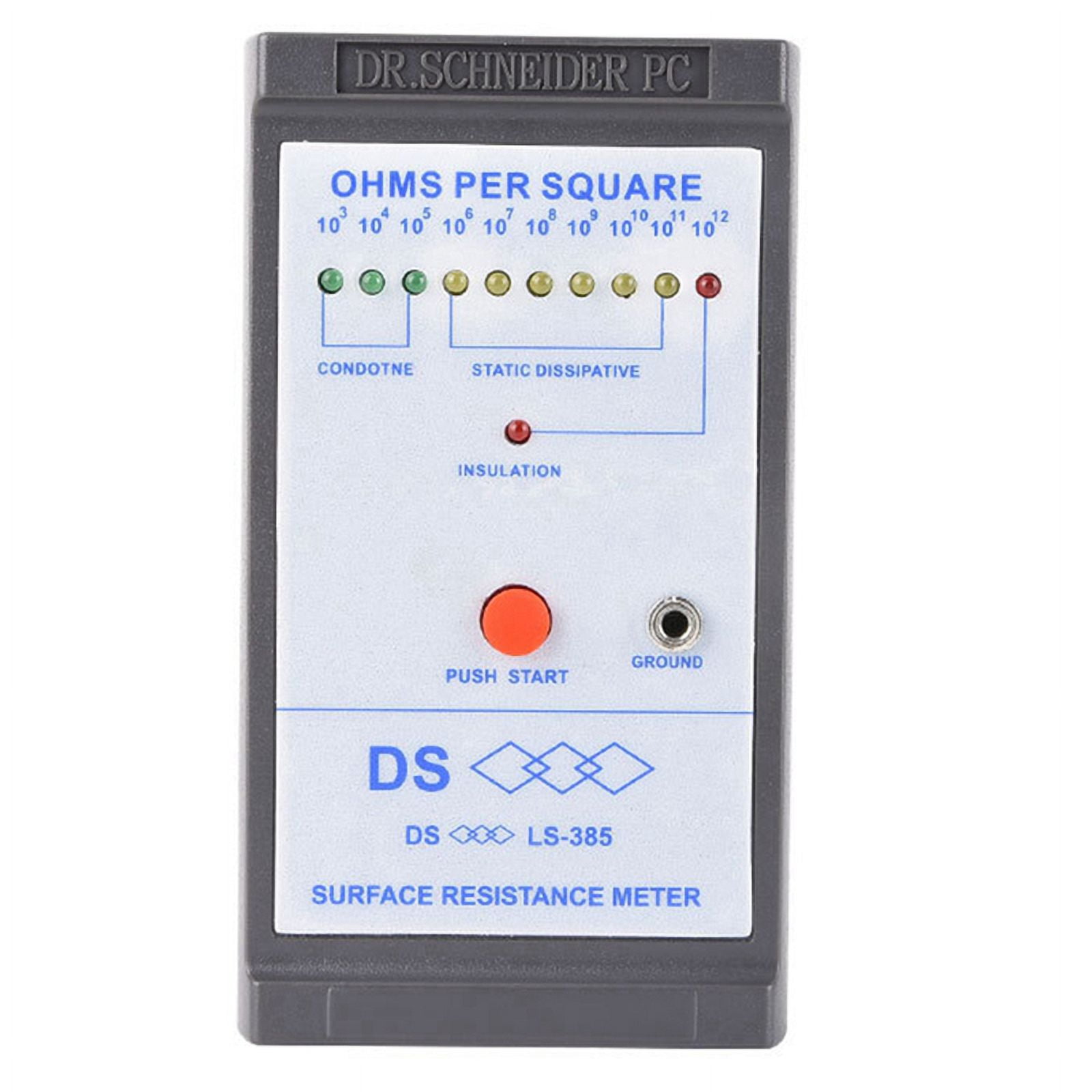 -385 LED Display Resistance Tester Anti-Static Testing Induction Ohm ...