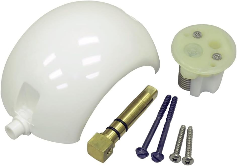 385318162 RV Toilet Flush Ball & Shaft Kit | Brass with White Caps ...