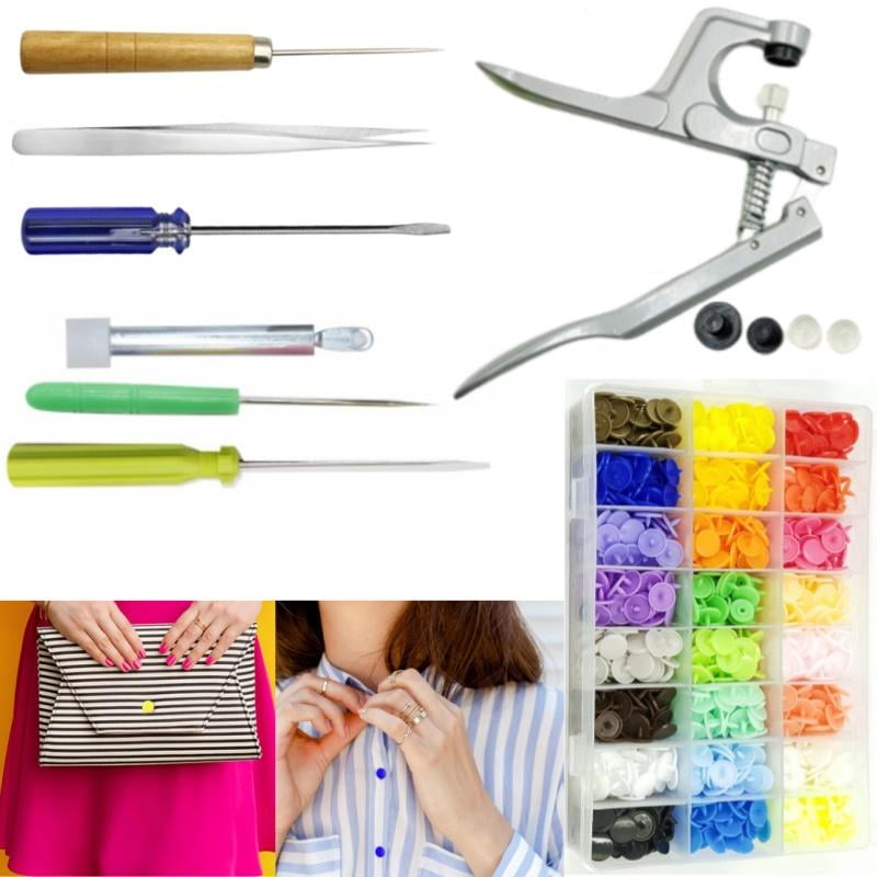 388 Piece Plastic Snap Fastener Kit, Manual Tool For Fastening ...