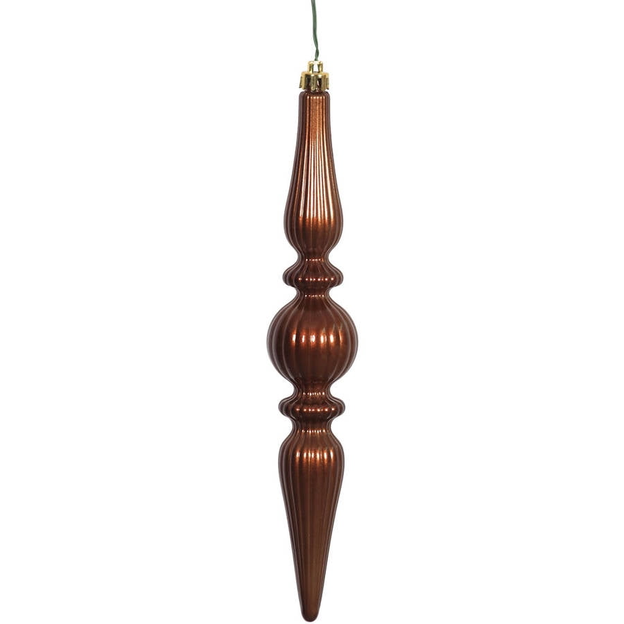 388518 - 9" Mocha Candy Finial Drop Christmas Tree Ornament (6 pack ...