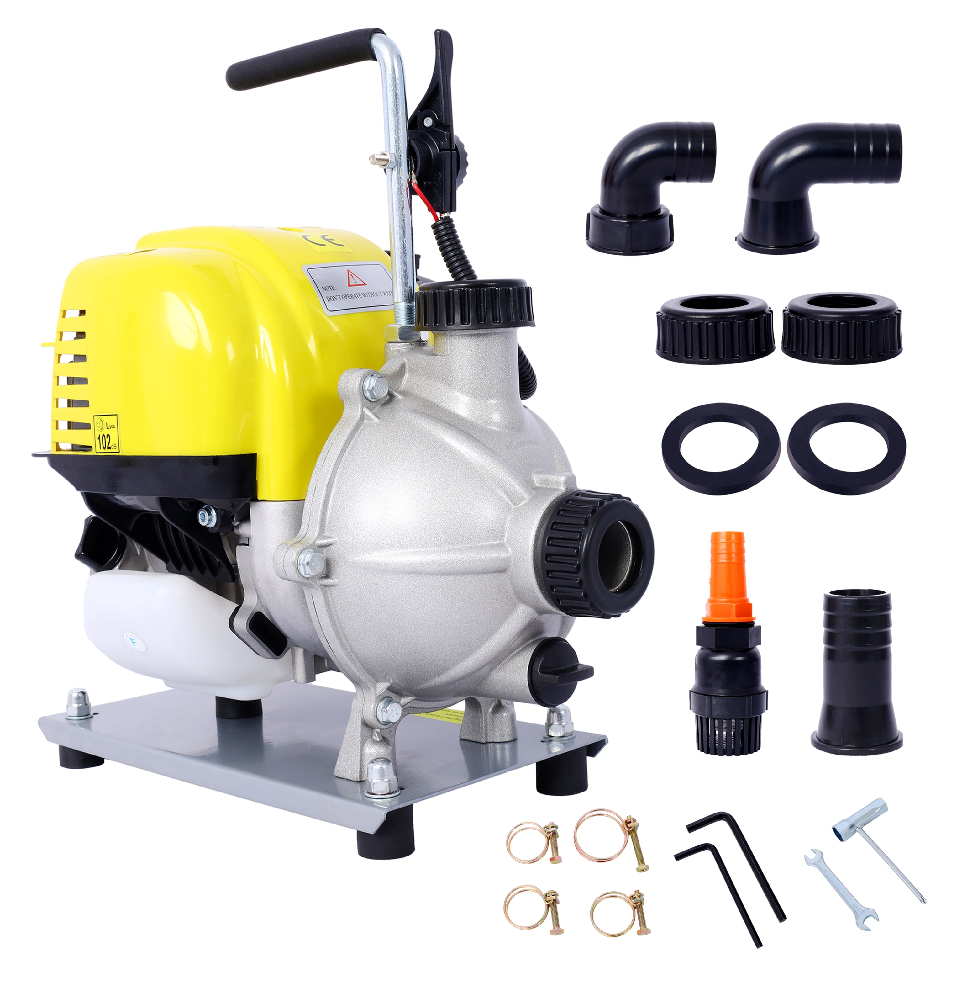 38CC 4-Stroke Gasoline Water Pump 1.5Inch Portable Gas-Powered Water Transfer Pump Engine Water ...