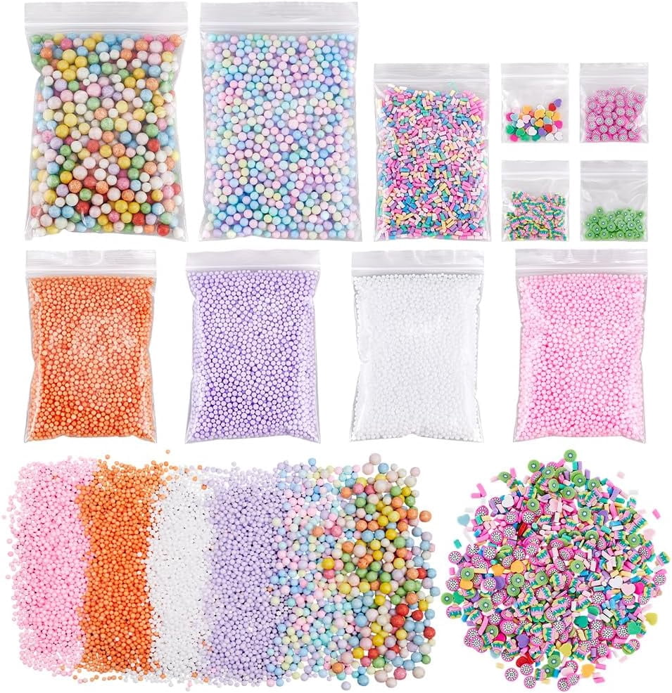 38G Small Color Foam Beads Mini Foam Balls Rainbow Assorted Tiny Smooth ...