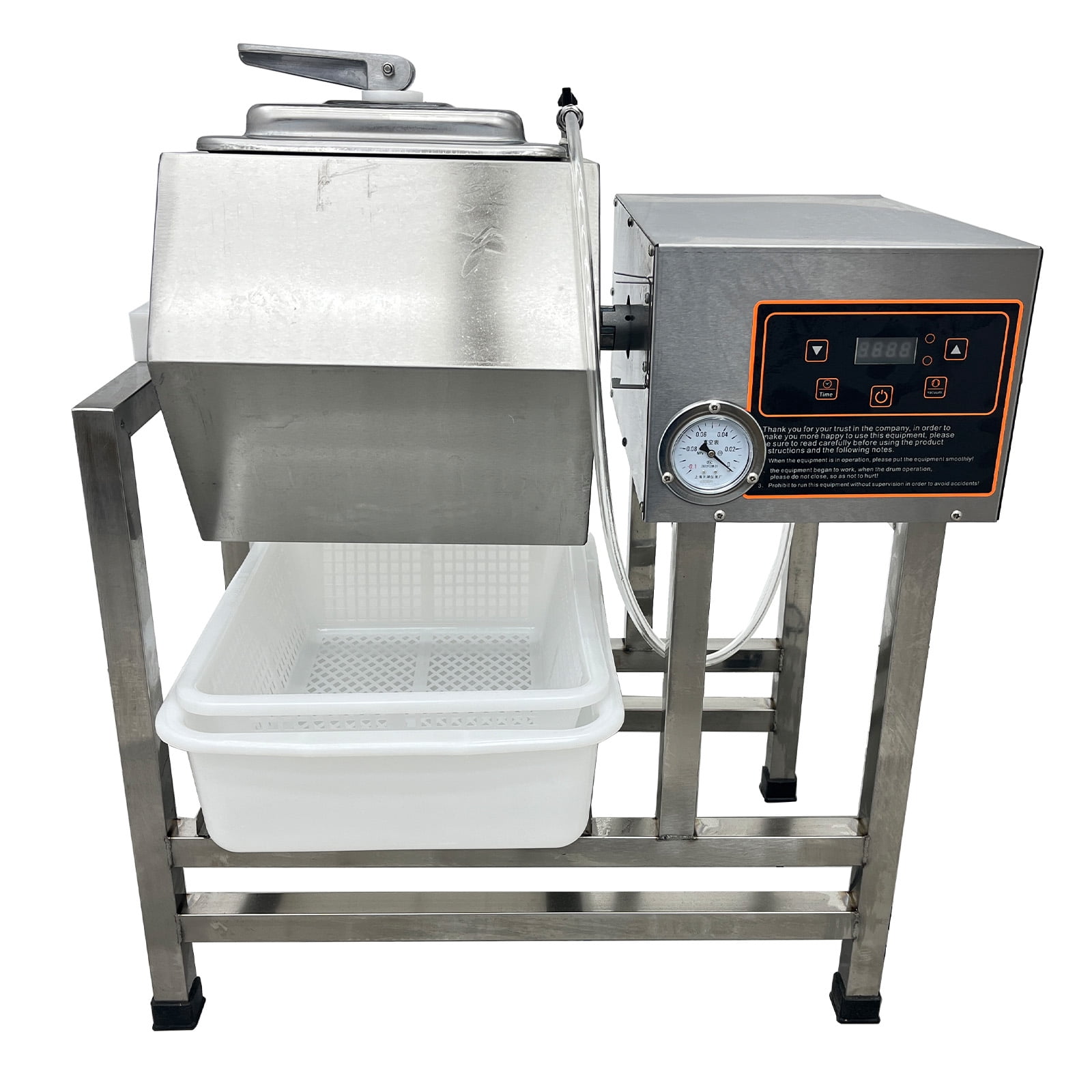 38L Vacuum Meat Vegetable Tumbler Marinator Hexagonal Rotatable Food ...