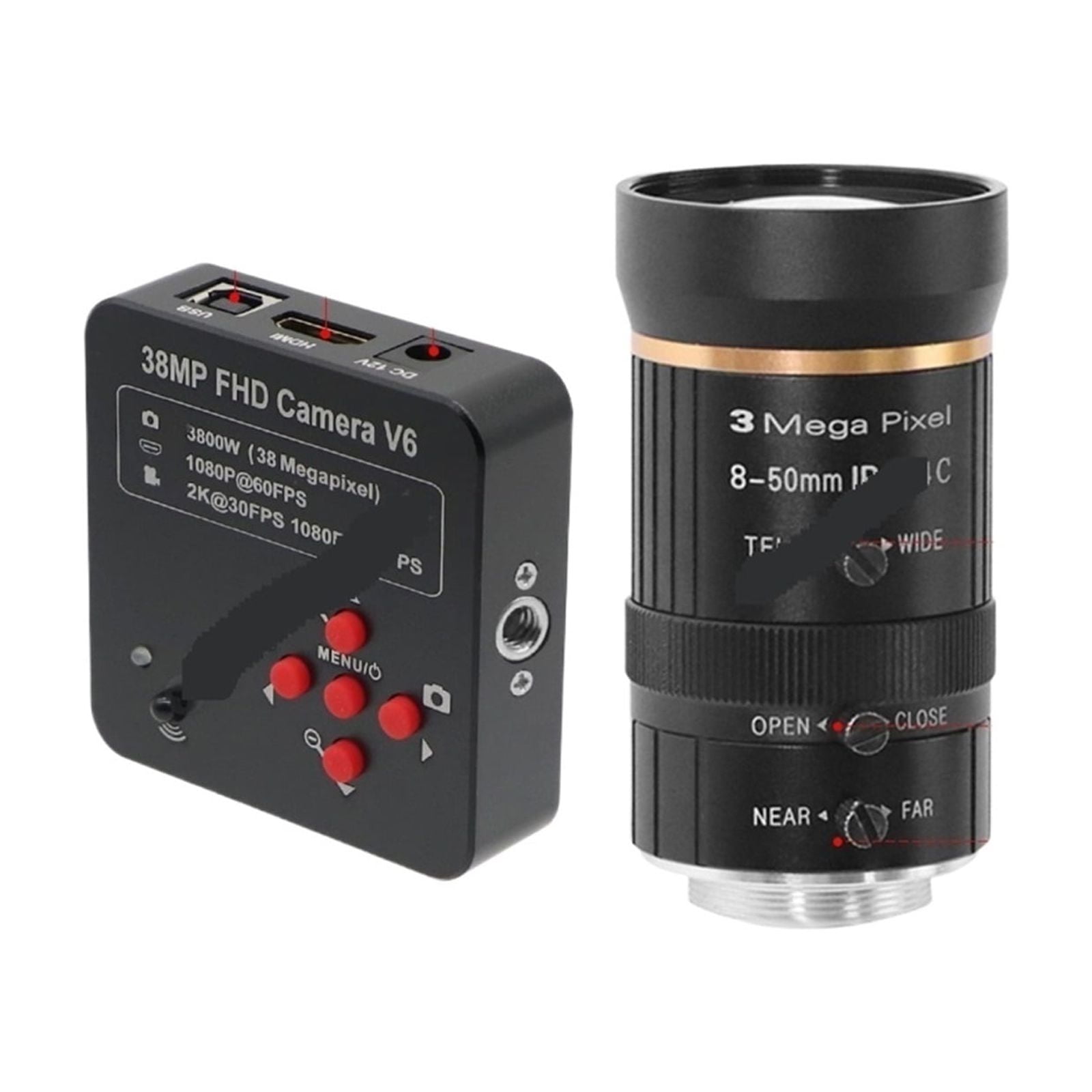 38MP FHD 60FPS Camera USB 1080P HD Streaming Webcam Recording Industry ...