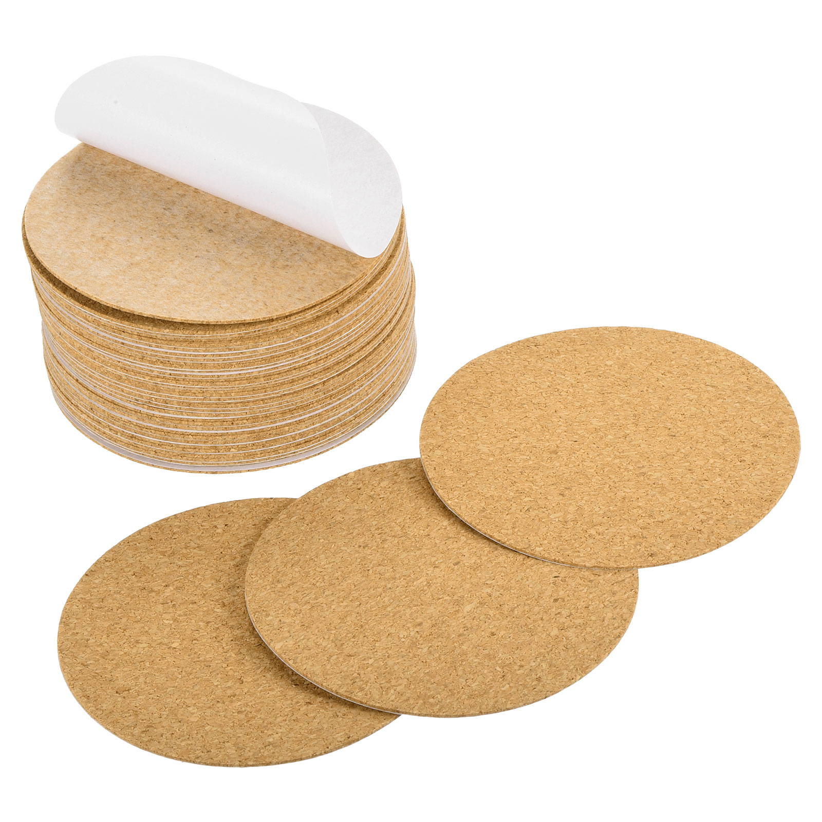 38Pack Self Adhesive Cork for Coaster, 90mm/3.54inch Round Cork Tiles ...
