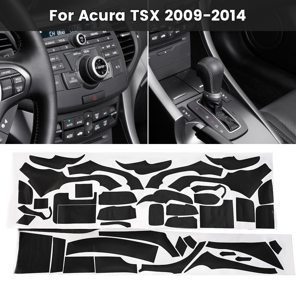38Pcs Carbon Fiber Car Interior Decor Trim Sticker Decal For Acura TSX ...