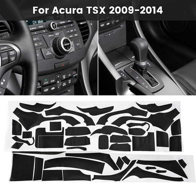 38Pcs Carbon Fiber Car Interior Decor Trim Sticker Decal For Acura TSX ...