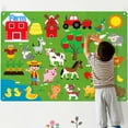 Laffact 38-Piece Farm Animals Felt Storyboard for Child Learning ...