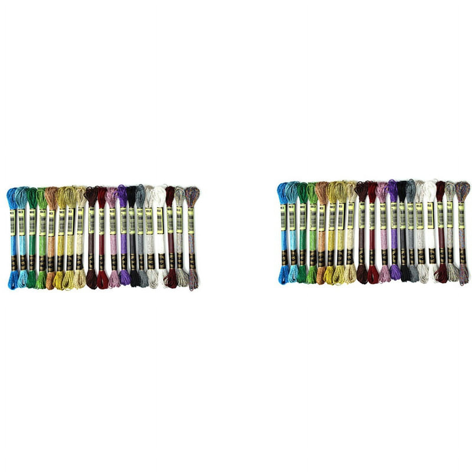 38Pcs Metallic Embroidery Skein Threads Multi-Color Embroidery Floss ...