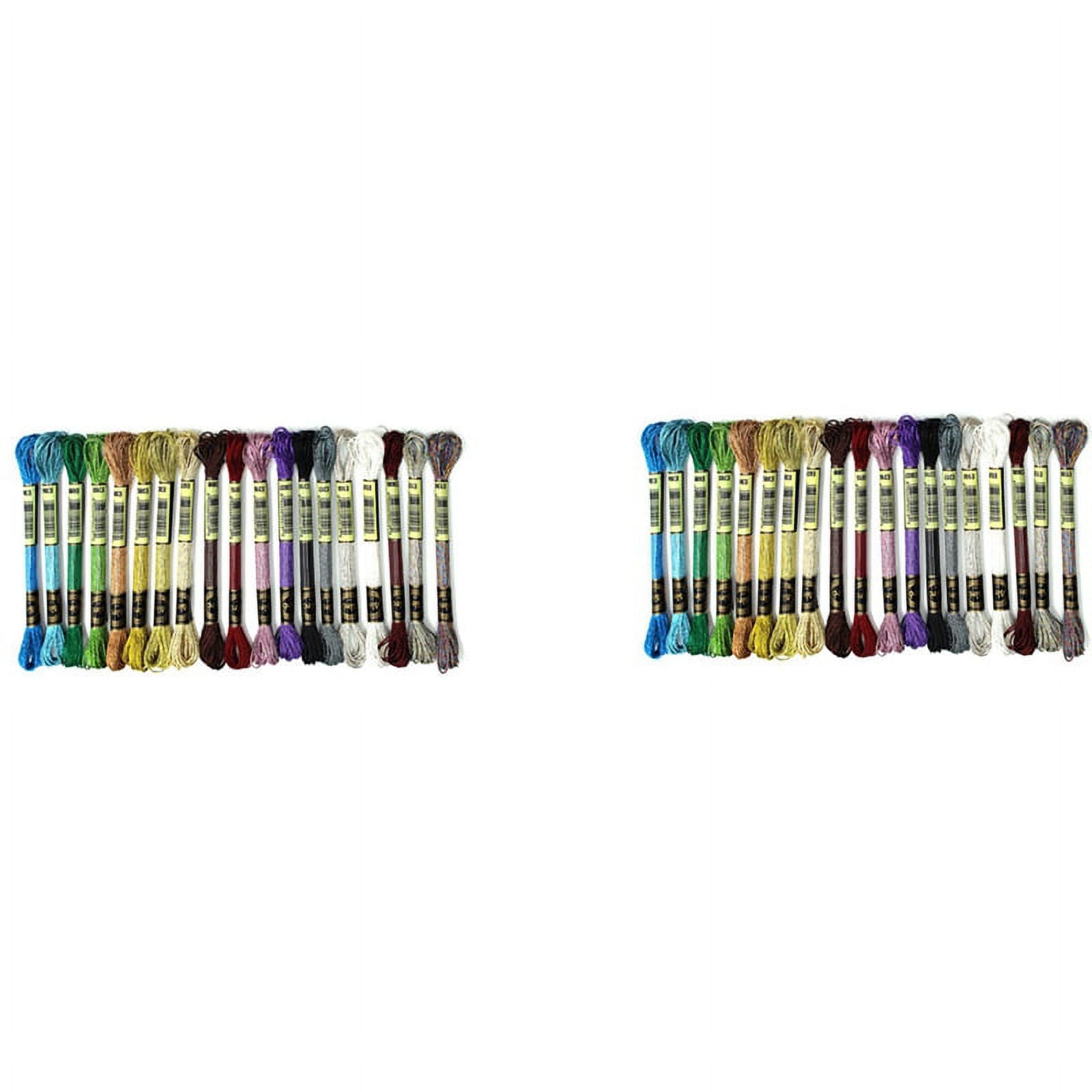 38Pcs Metallic Embroidery Skein Threads Multi-Color Embroidery Floss ...