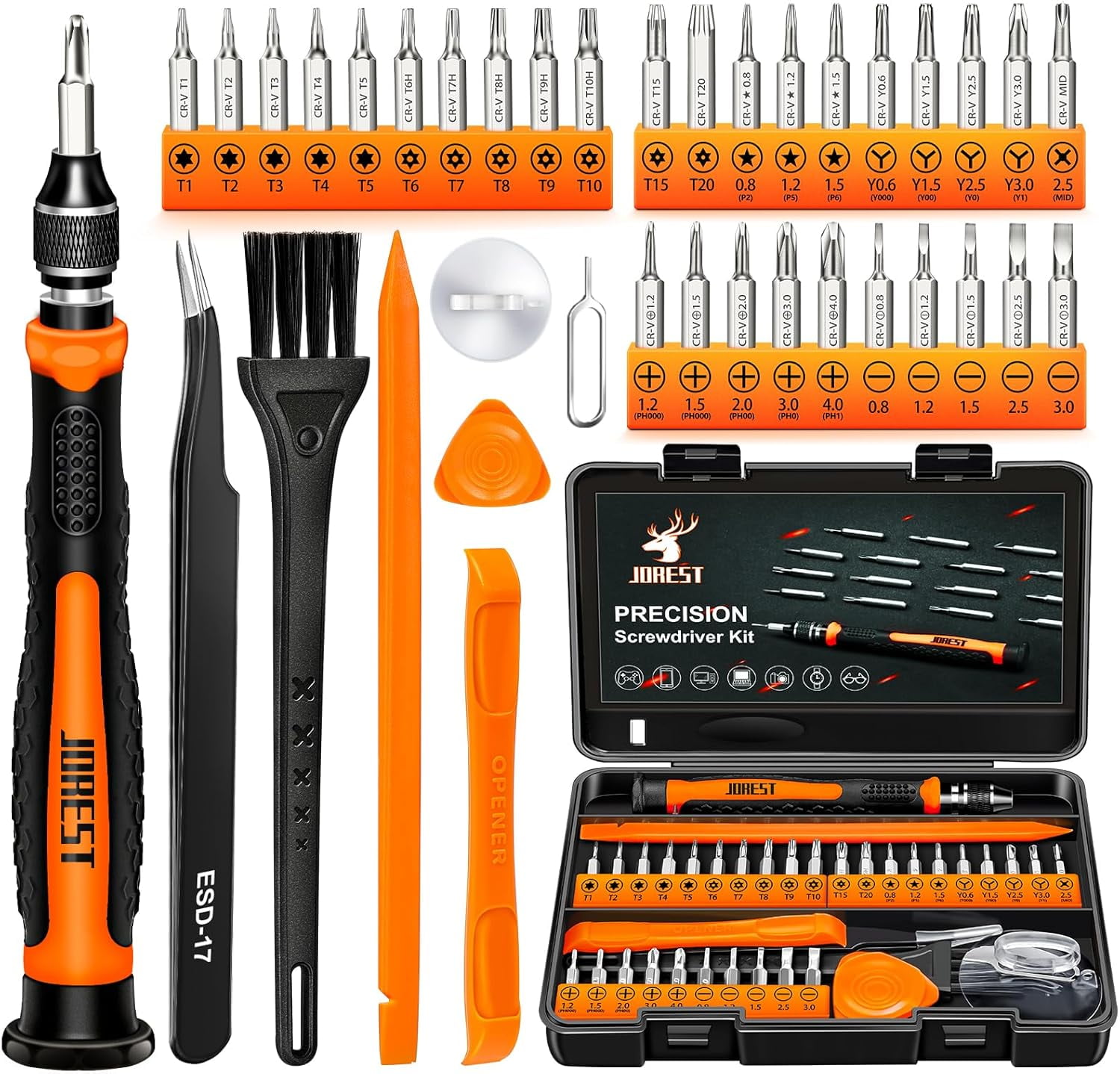 38Pcs Small Precision Screwdriver Set with Torx T5, T6, Y00, Mini ...