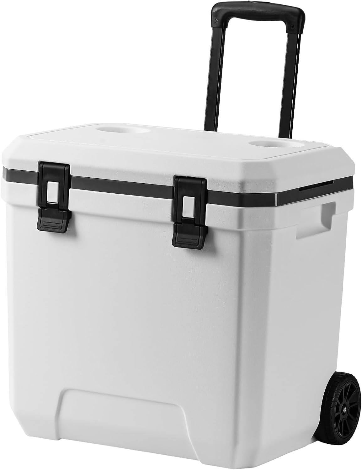 38QT Portable Wheeled Cooler with Retractable Handle Ultra-Light Ice ...