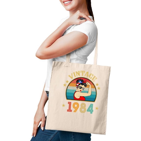 38Th Birthday Gift 38 Years Old For Women Retro 1984 Tote Bag - Walmart.com