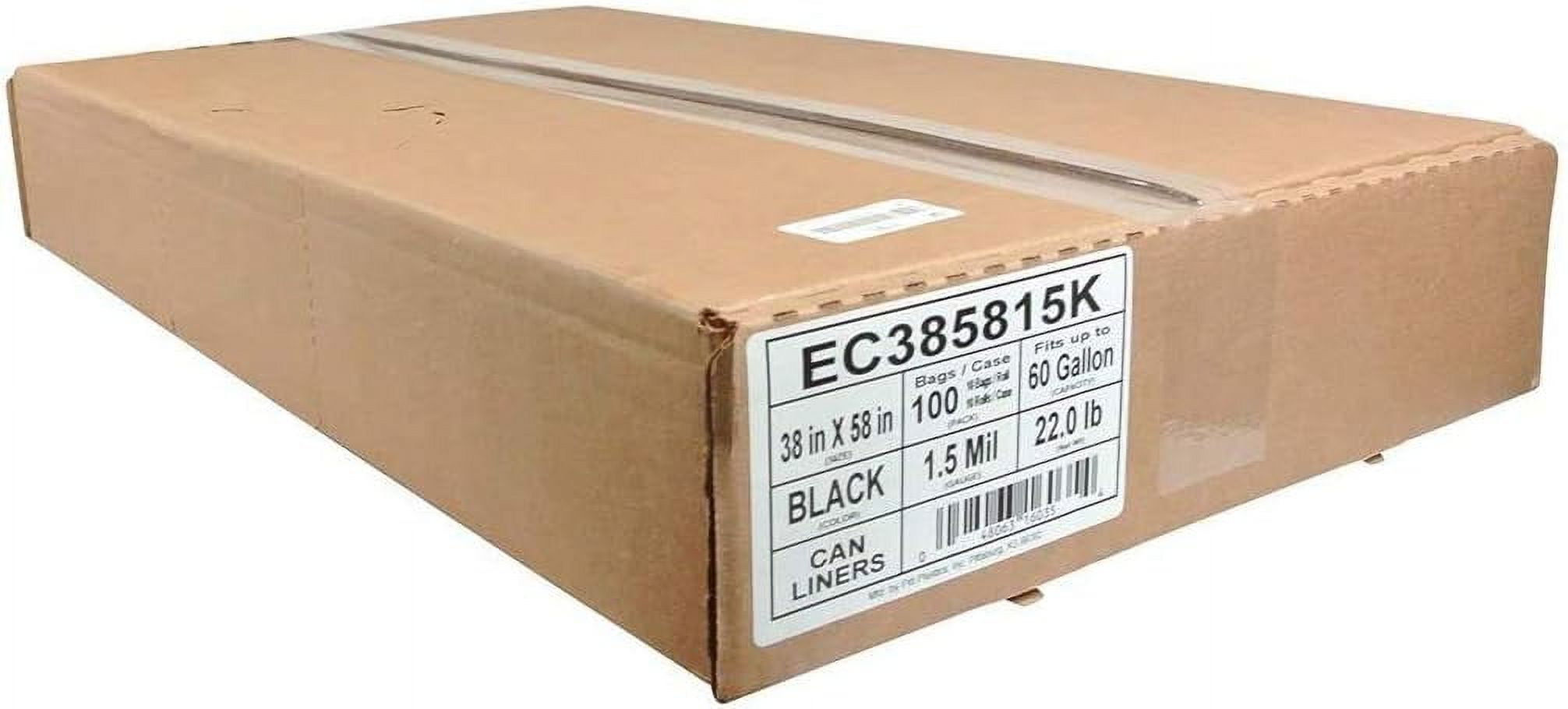 38X58 Liner - 60 Gallon (EC385815K) 100/Case by /INTEPLAST - Walmart.com