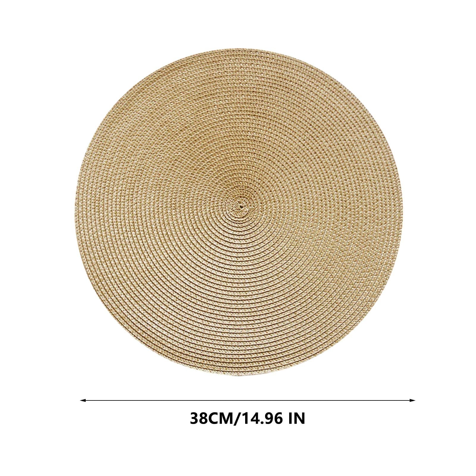38cm Woven Polyester Table Place Mat, Oil-Proof Heat Insulation Dining ...