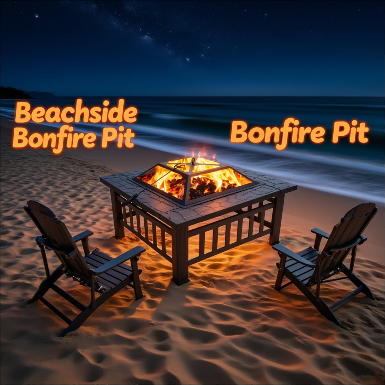 38in Round Wrought Iron with Grill Pan Wood Burning Fire Pit Black Autumn Fall Maple Pumkin ...