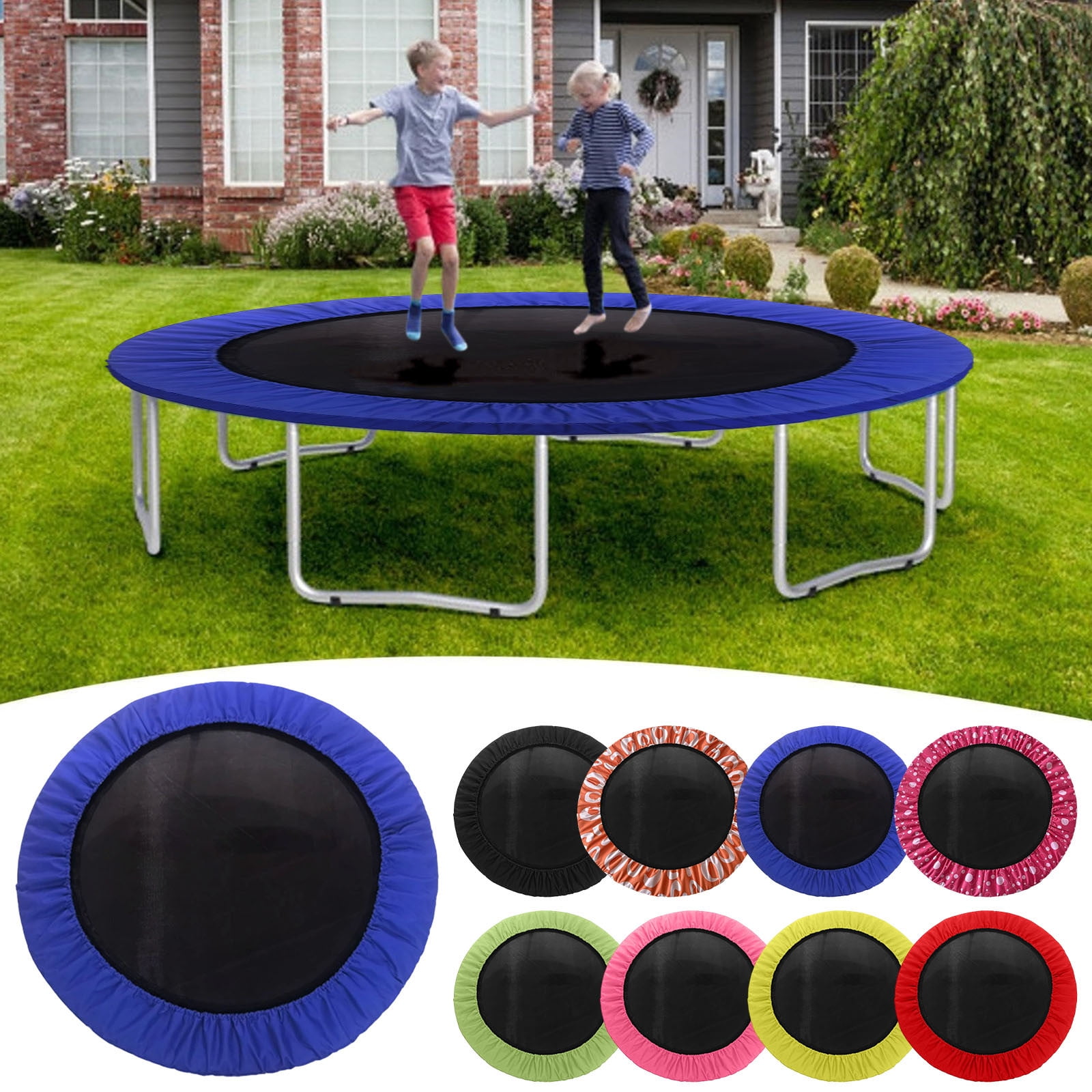 38in Trampoline Replacement Pad - Round Spring Cover with Cushioned ...