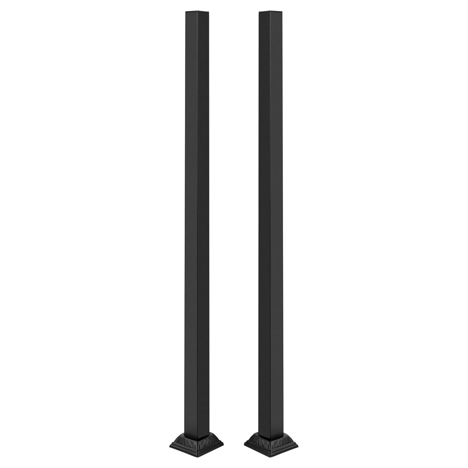 38inch 2PCS Metal Railing Post with Bracket and Screws Kit,Square Stair ...