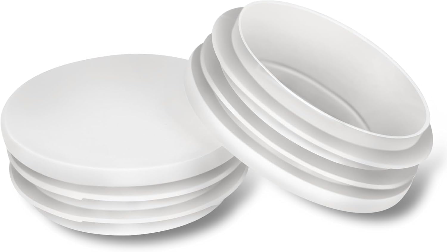 38mm (1-1/2 Inch) Round Plastic Plug, Round White Plastic End Cap ...