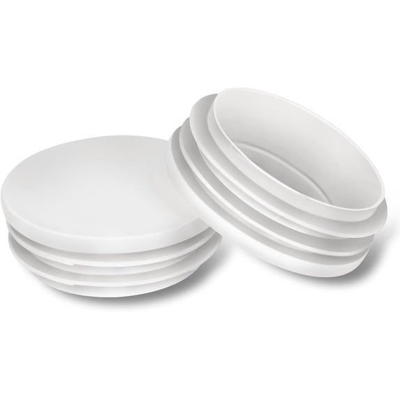 38mm (1-1/2 Inch) Round Plastic Plug, Round White Plastic End Cap ...