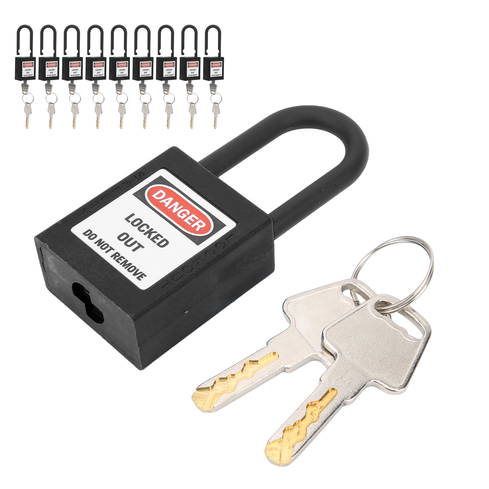 38mm Black Dustproof Insulated Padlock for Factory, Hospital, Chemical ...