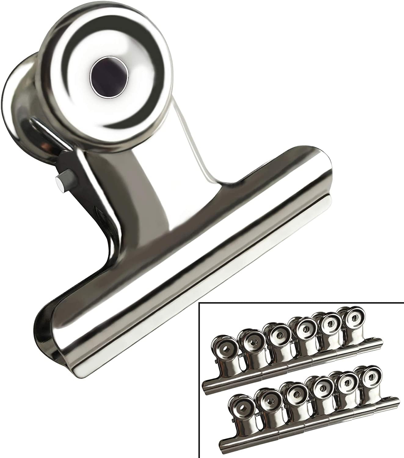 38mm Bulldog Clips Silver Metal 12 Pieces File Clips for Home Office ...