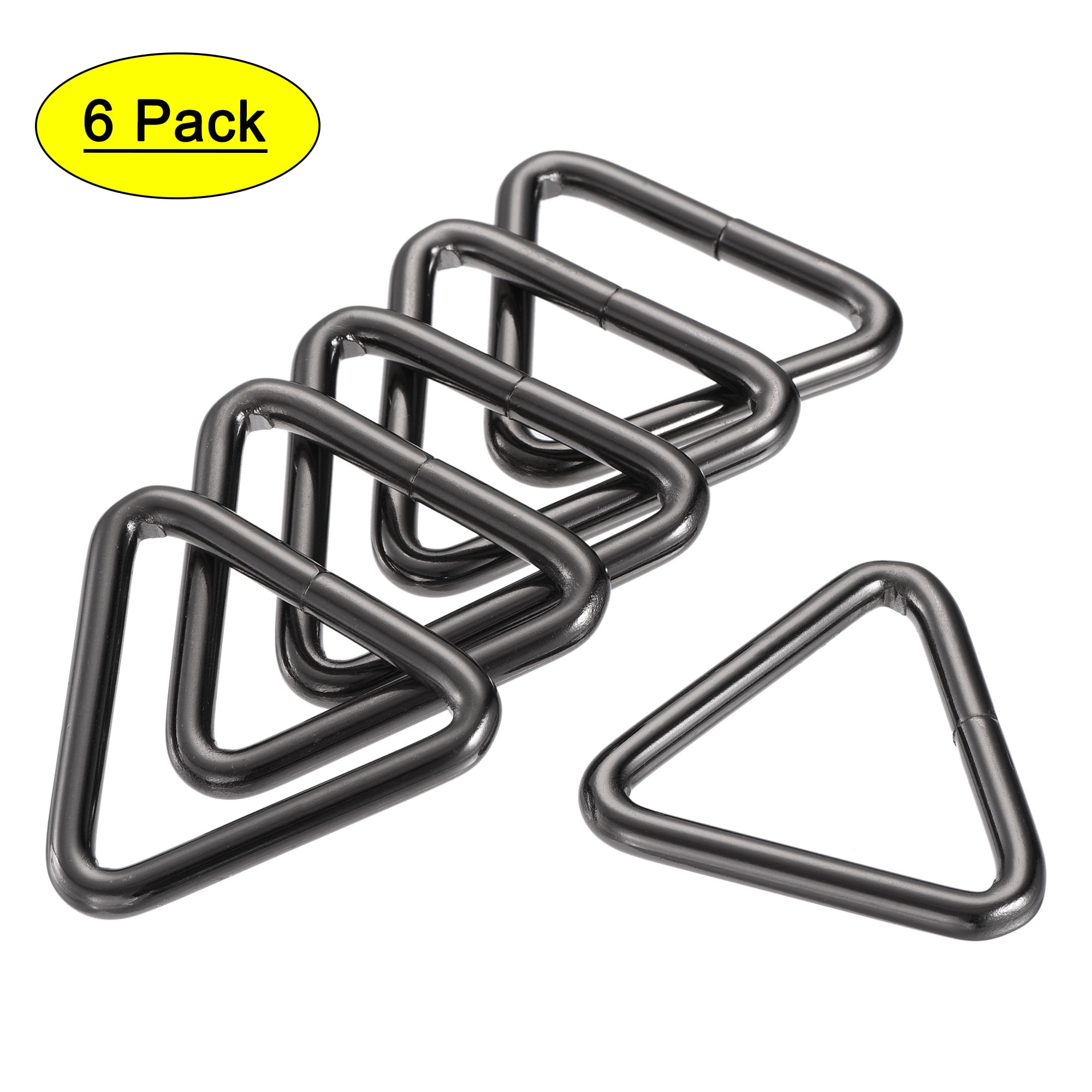 38mm Inner Width Triangle Ring Buckle Iron Electroplated Dark Gray 6 ...