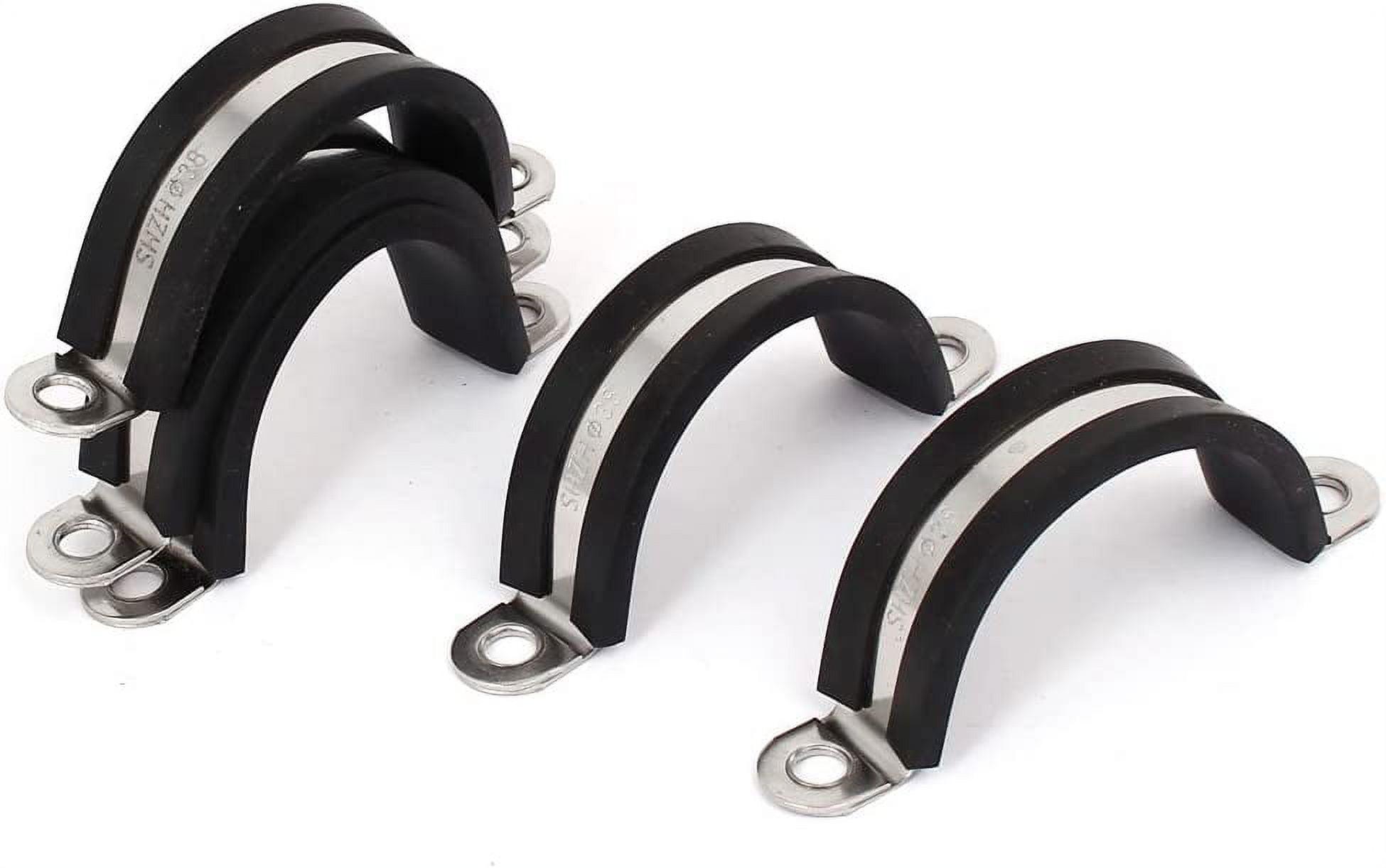 38mm U Clamps Clips EPDM Rubber Lined Mounting Brackets 5pcs for Pipe ...