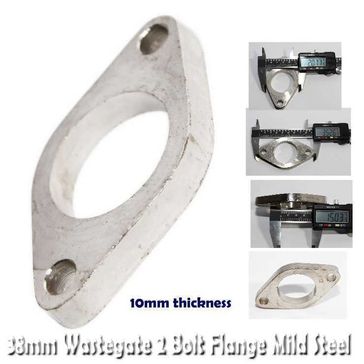 38mm Wastegate 2 Bolt Flange Mild Steel DumpPipe Tube Adapter Flange ...