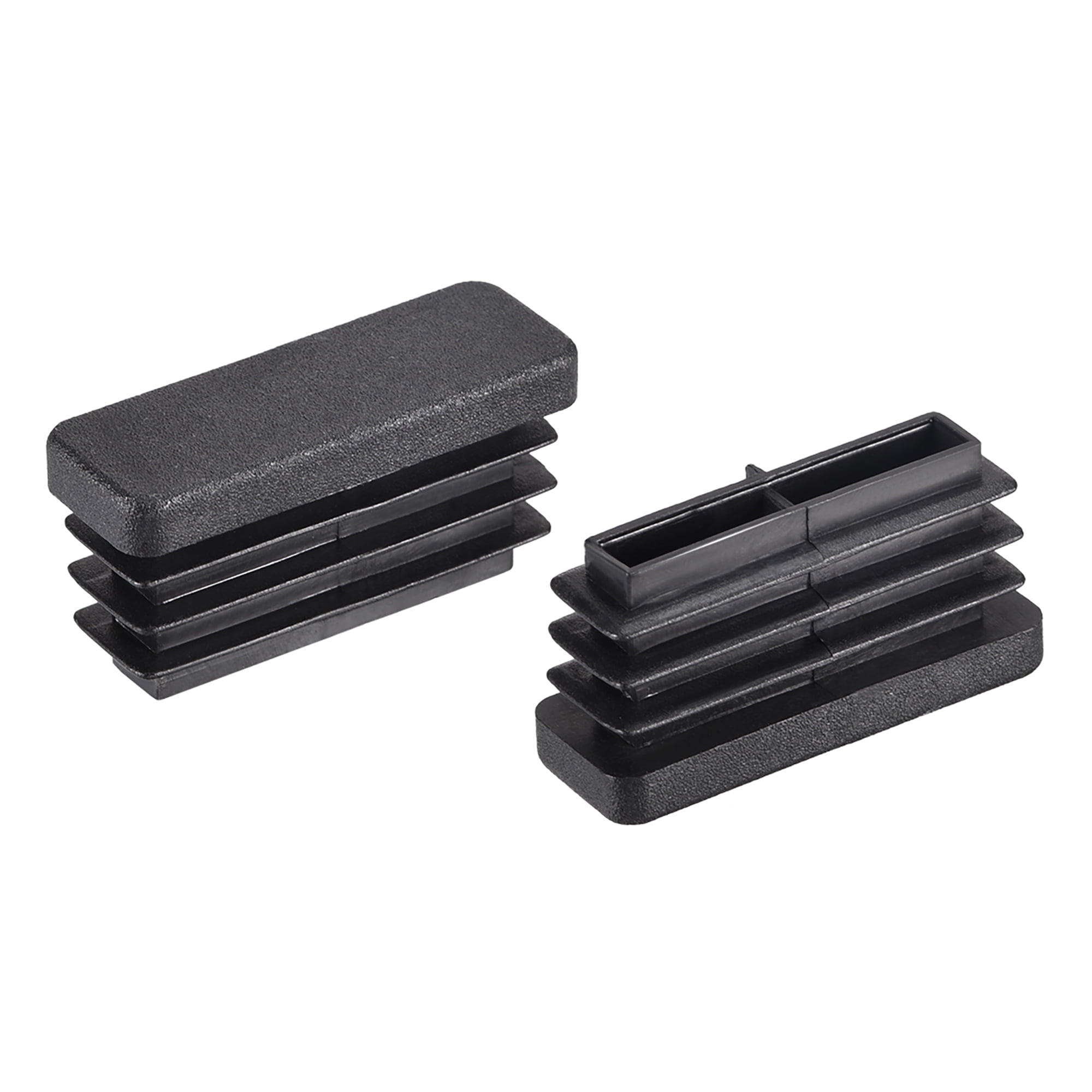 38mm x 13mm Rectangle PP Tubing End Cap Steel Furniture Pipe Tube Cover ...