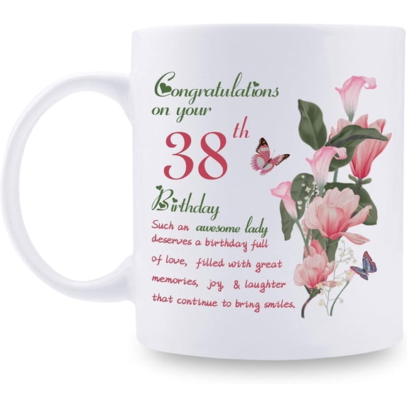 38th Birthday Gifts for Women - Congratulations on Your 38th Birthday ...