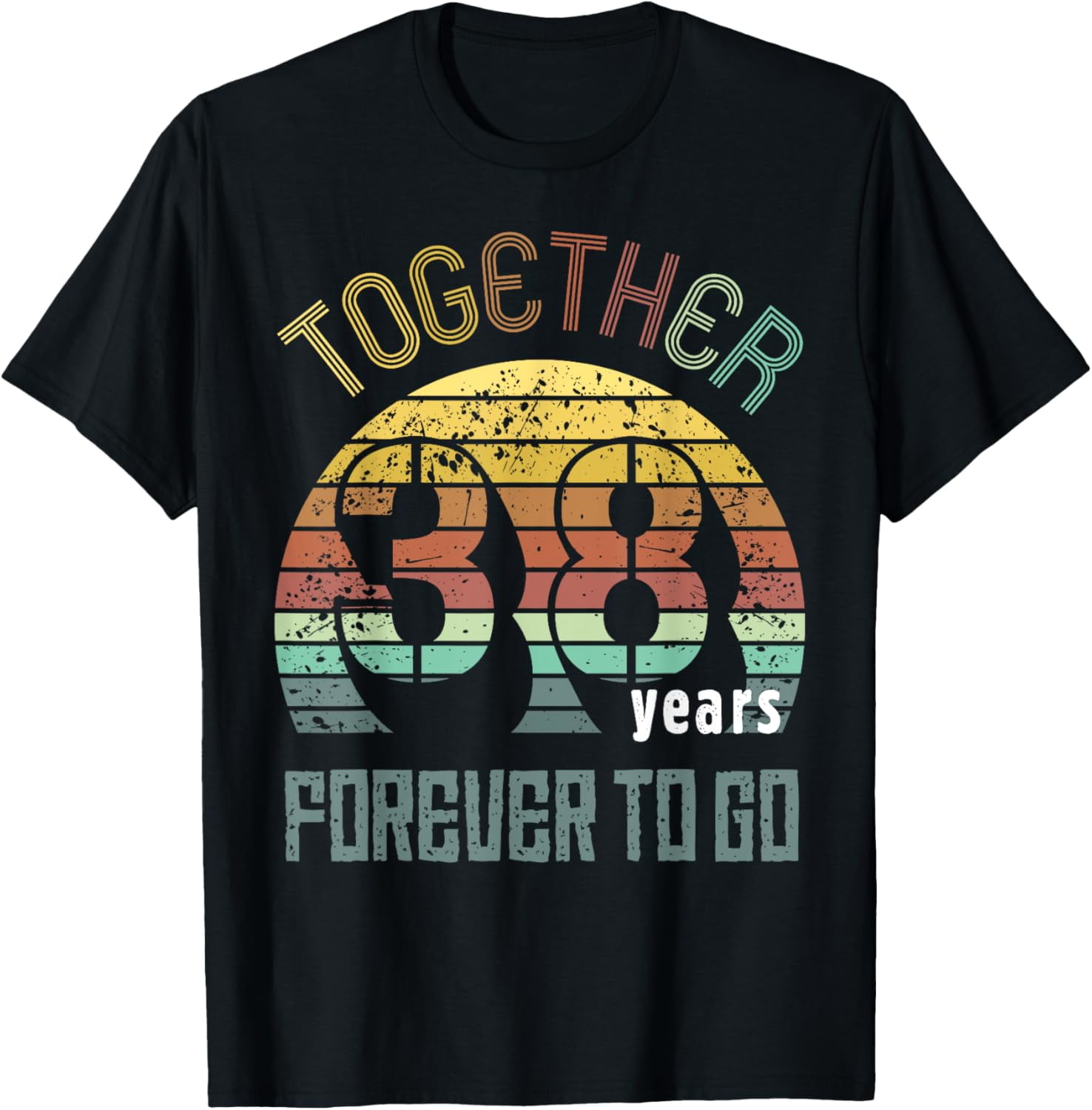 38th Years Wedding Anniversary Gifts For Couples Matching 38 T-Shirt ...
