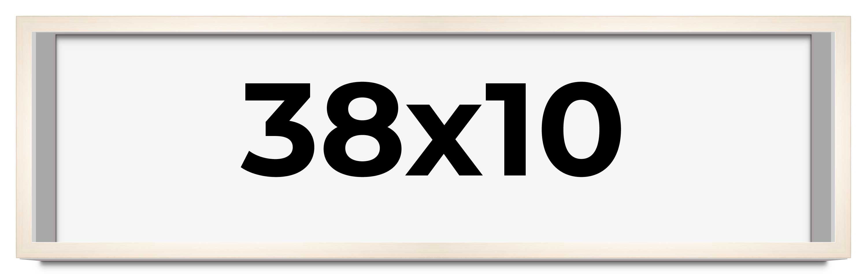 38x10 Shadow Box Cream of Wheat White Washed Display Frame | 0.875 ...