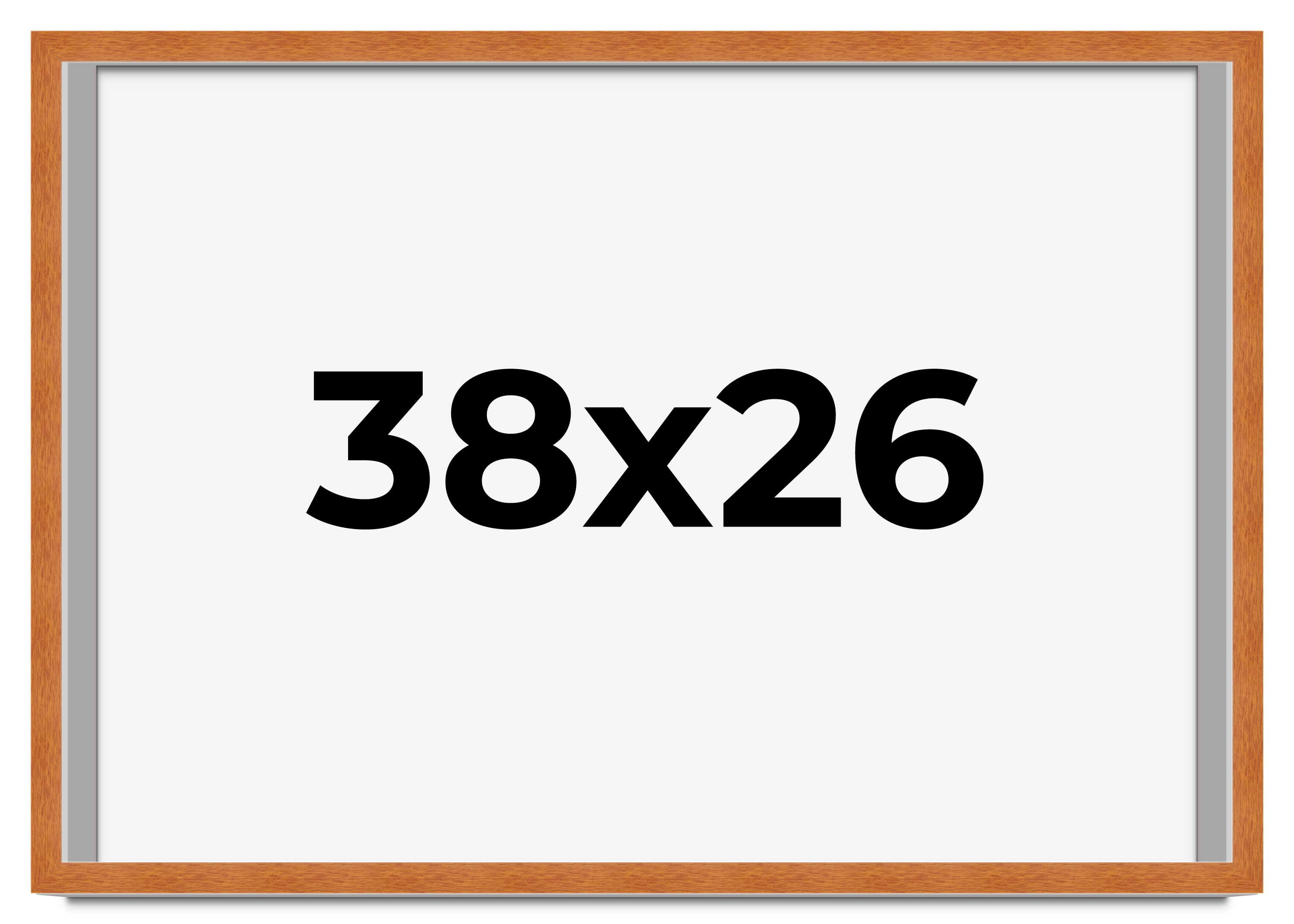 38x26 Shadow Box Frame Brown | 0.875 Inches Deep Real Wood Contemporary ...