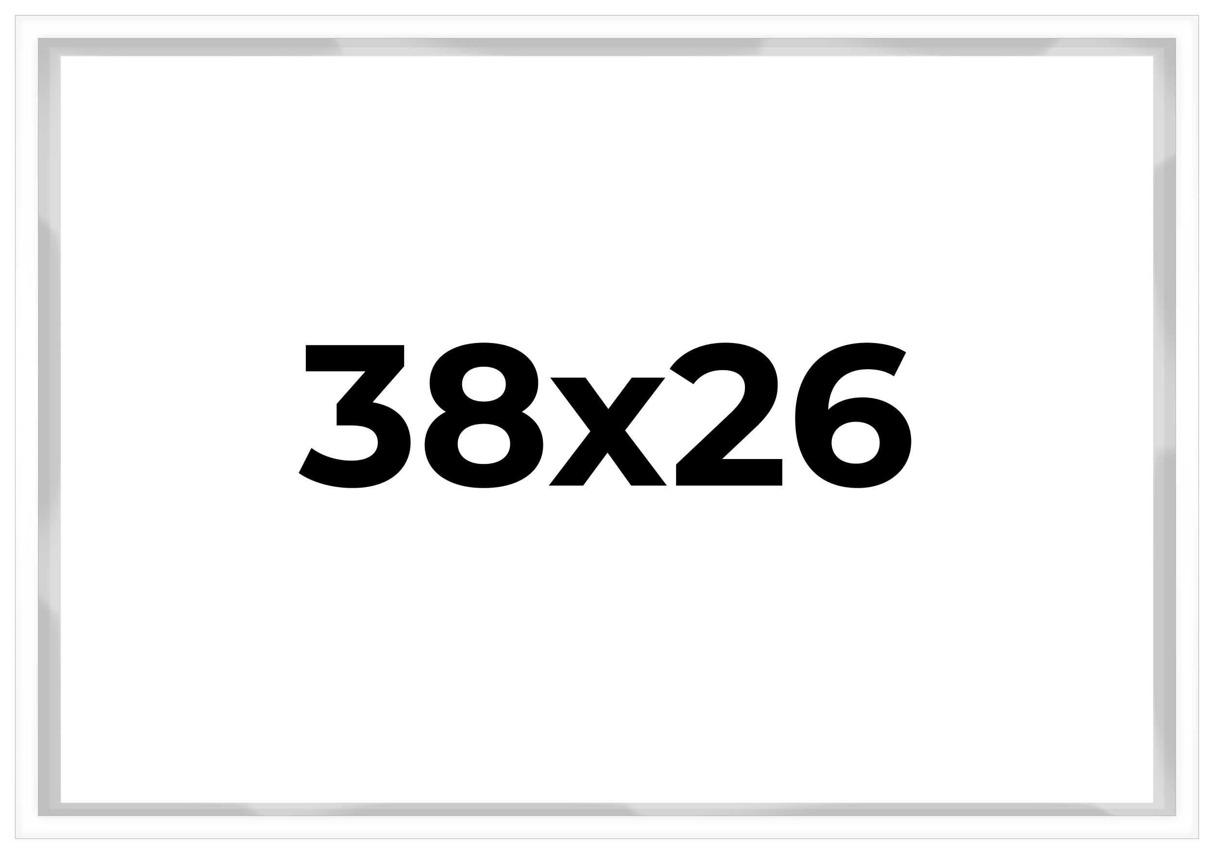 38x26 White Shadowbox Frame - Interior Size 38x26 by 1 Inches - Made to ...