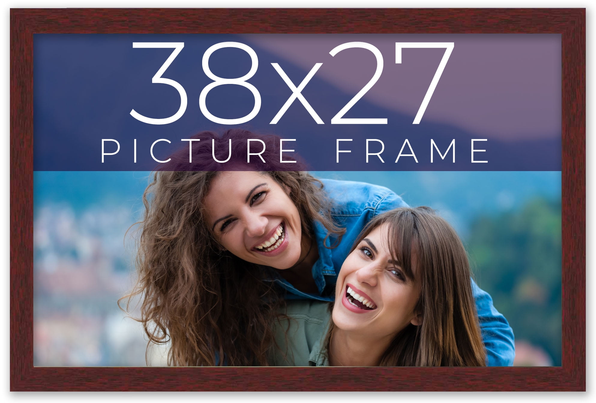 38x27 Frame Brown Solid Wood Picture Frame Width 0.75 Inches | Interior ...