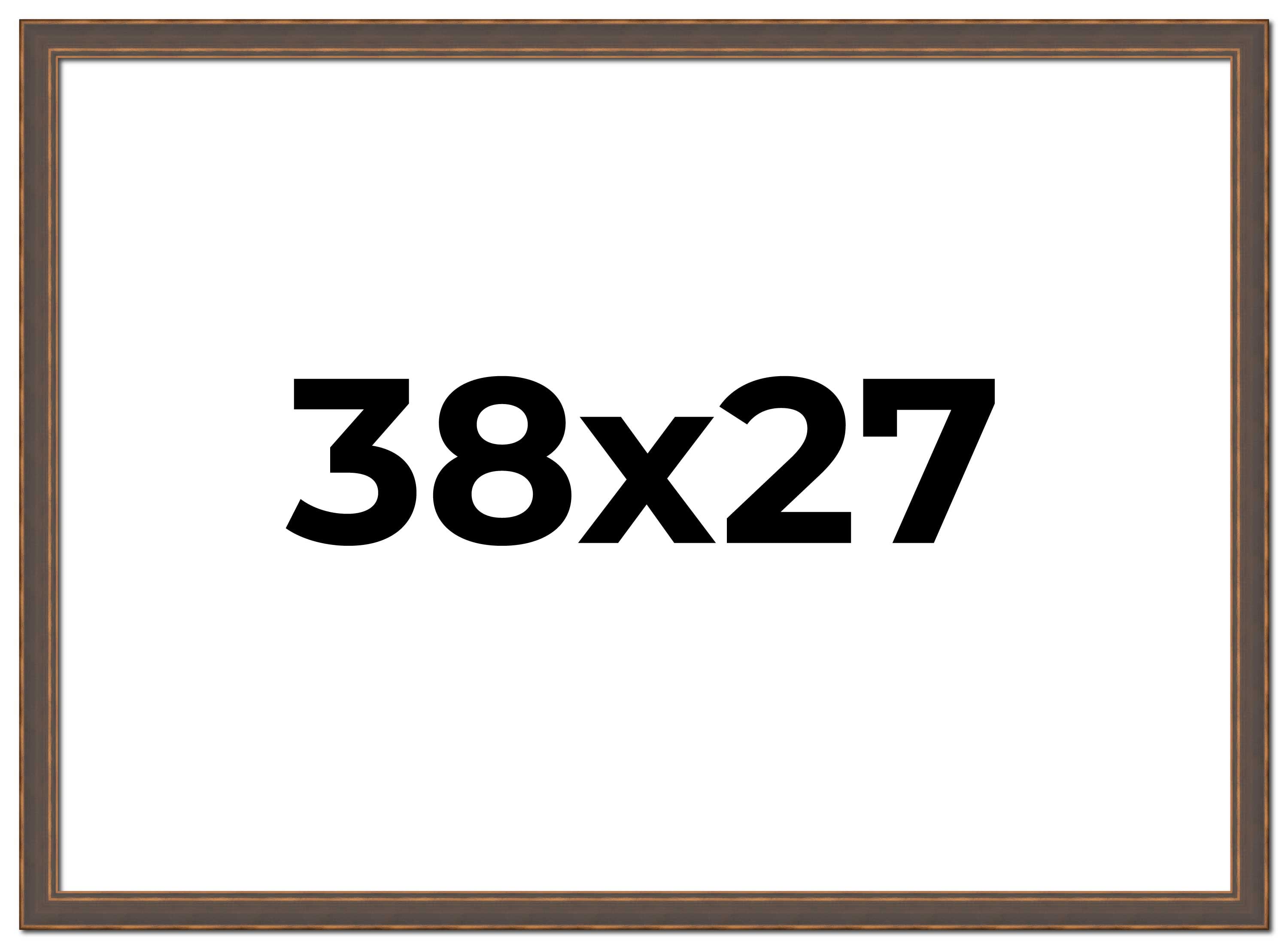 38x27 Frame Golden Caramel Solid Wood Bronze Picture Frame | 1.25 Inch ...