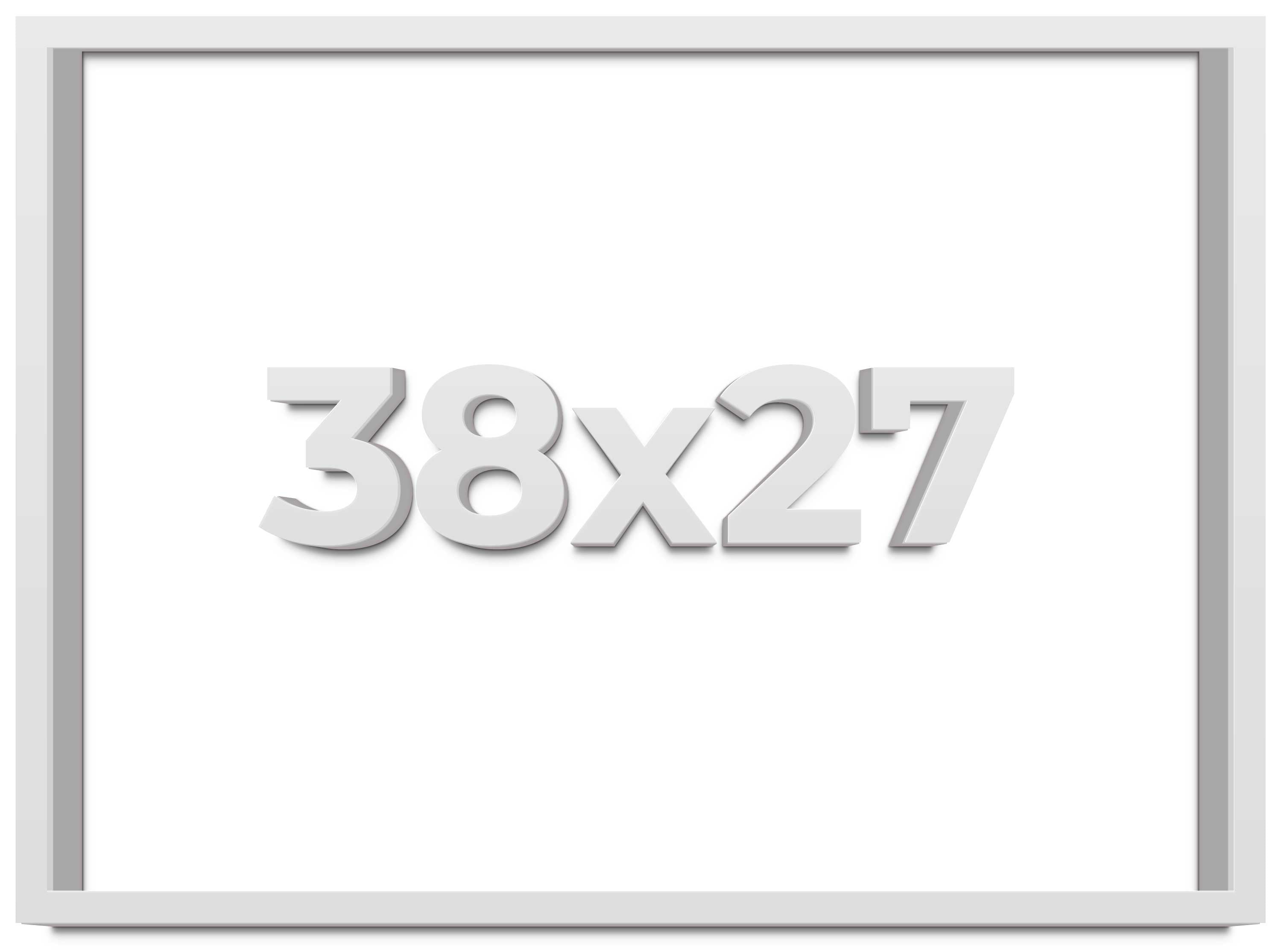 38x27 Shadow Box High Gloss White Display Frame | 1.625 Inches Deep | 1 ...