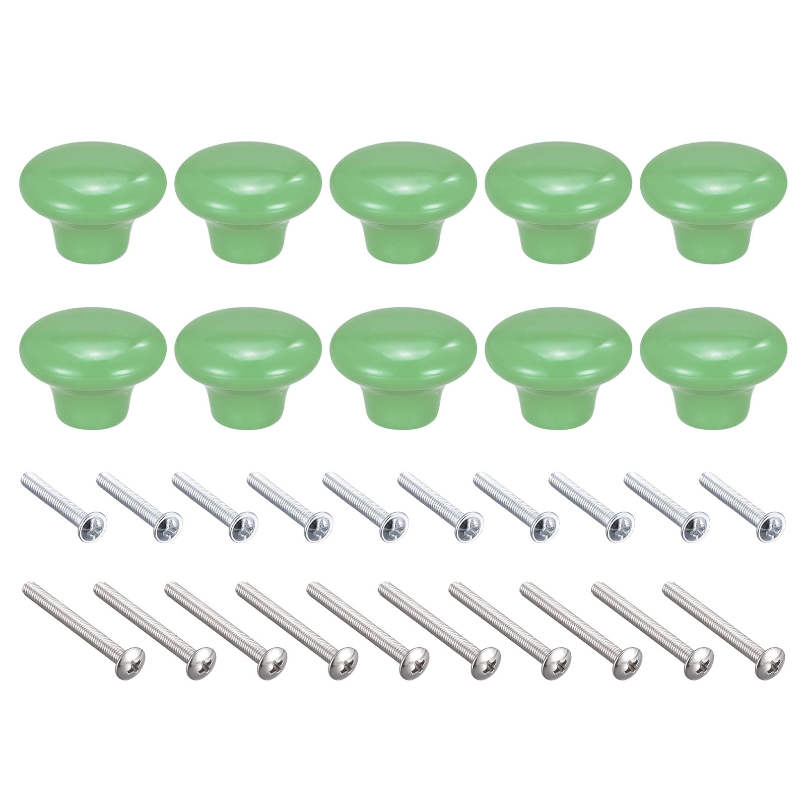 38x28mm Ceramic Drawer Knobs, 10 Pack Mushroom Shape Door Pull Handles ...