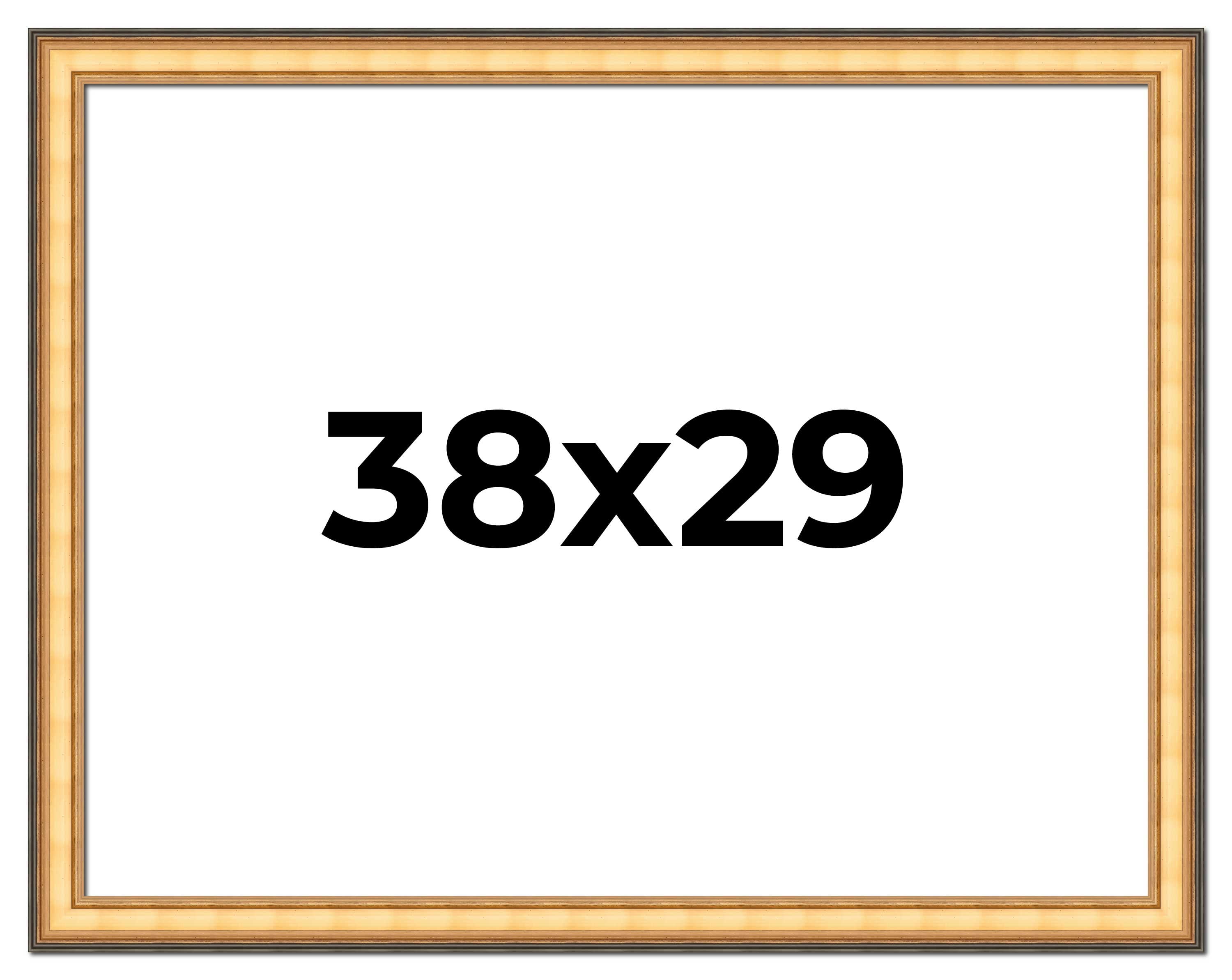38x29 Frame Gold Plein Aire Solid Wood Picture Frame Width 2 Inches ...