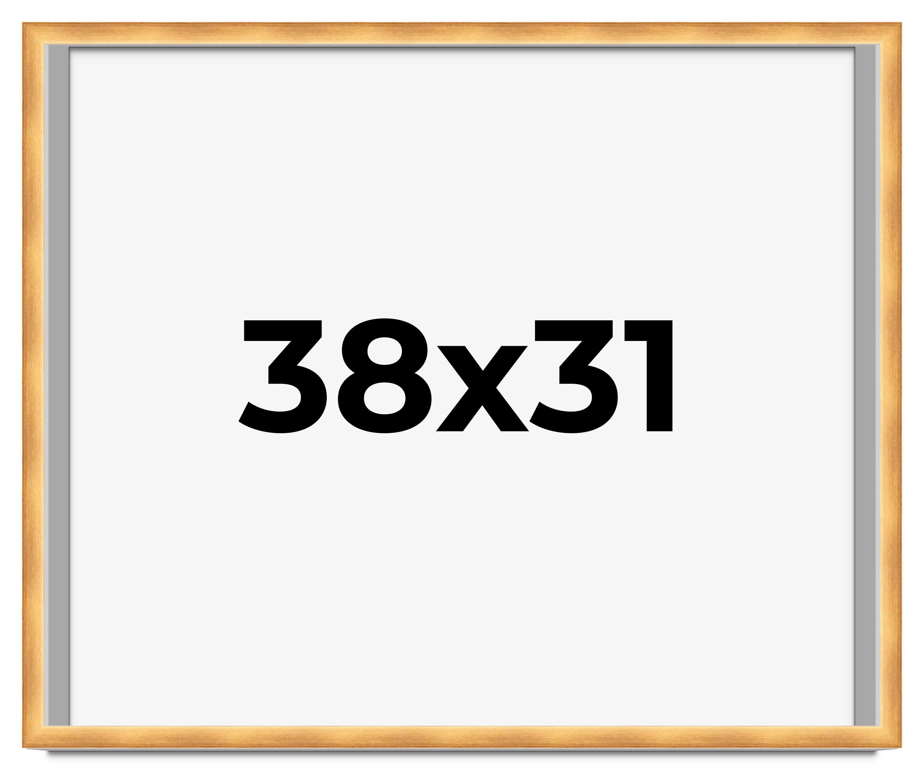 38x31 Shadow Box Bronze Cross-Brushed Display Frame | 1.625 Inches Deep ...
