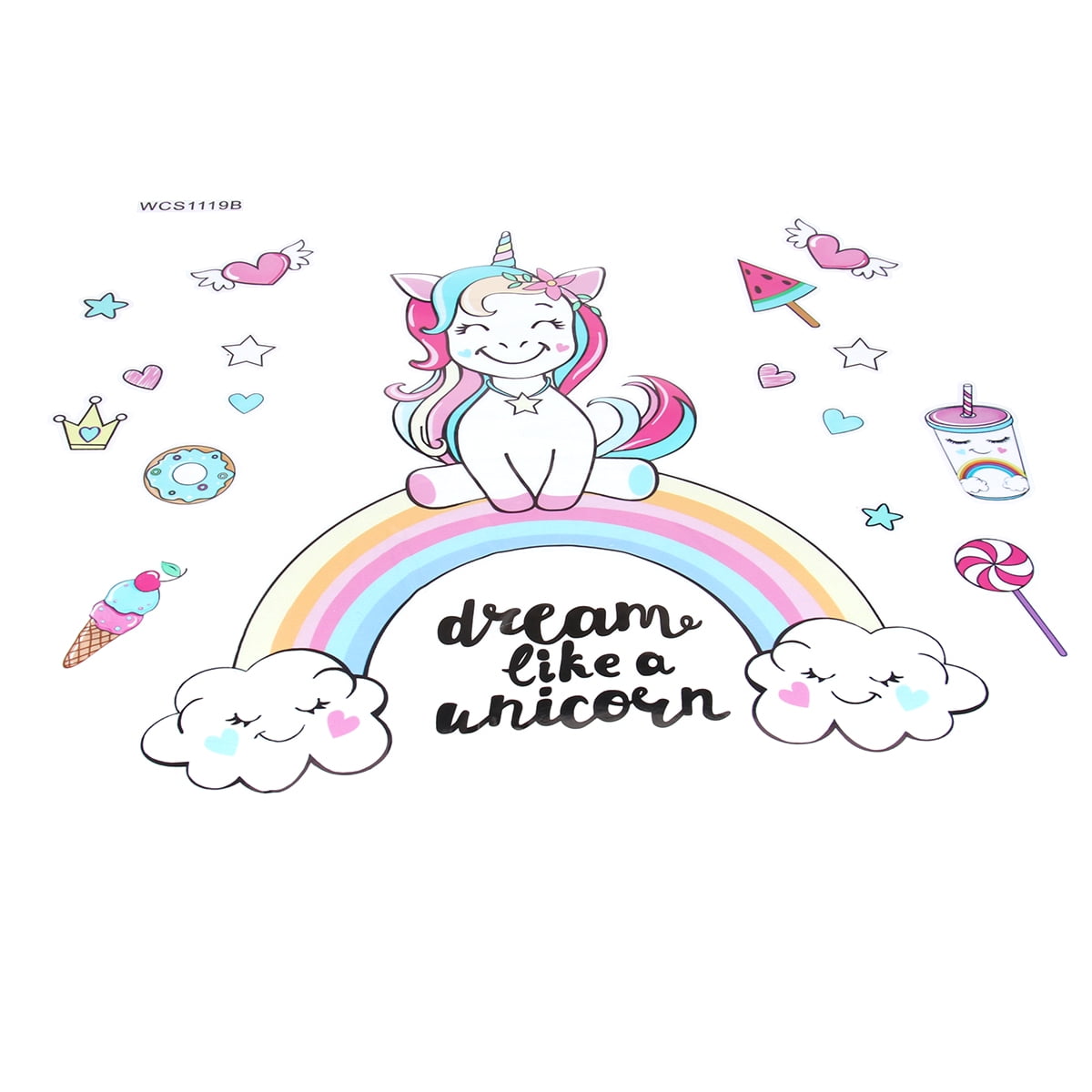 HOOWIFFY Assorted Color PVC Wall Decals Stickers for Kids Bedroom and ...