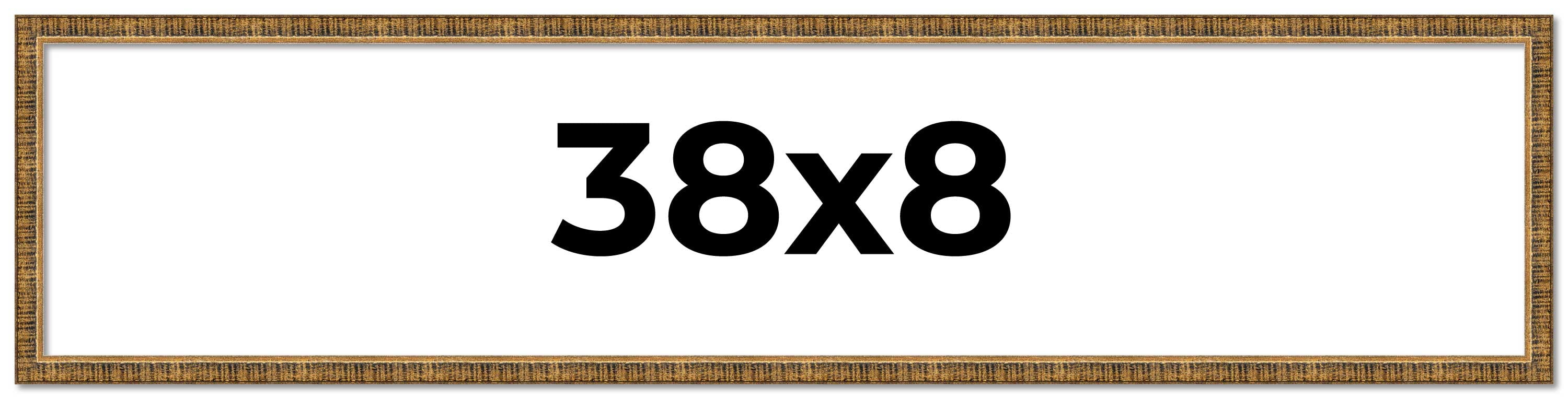 38x8 Frame Gold Solid Wood Picture Frame - Complete Modern Photo Frame ...